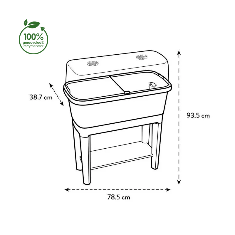 Kweektafel Zwart met kweekhuis voordelig online bestellen?